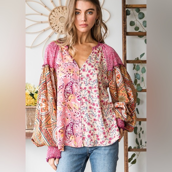 Oli & Hali | Tops | Oli Hali Multicolor Print Top | Poshmark